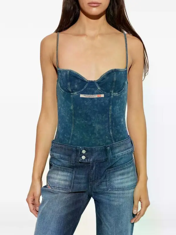 DIESEL® Denim Bodice With Cut-out Detail