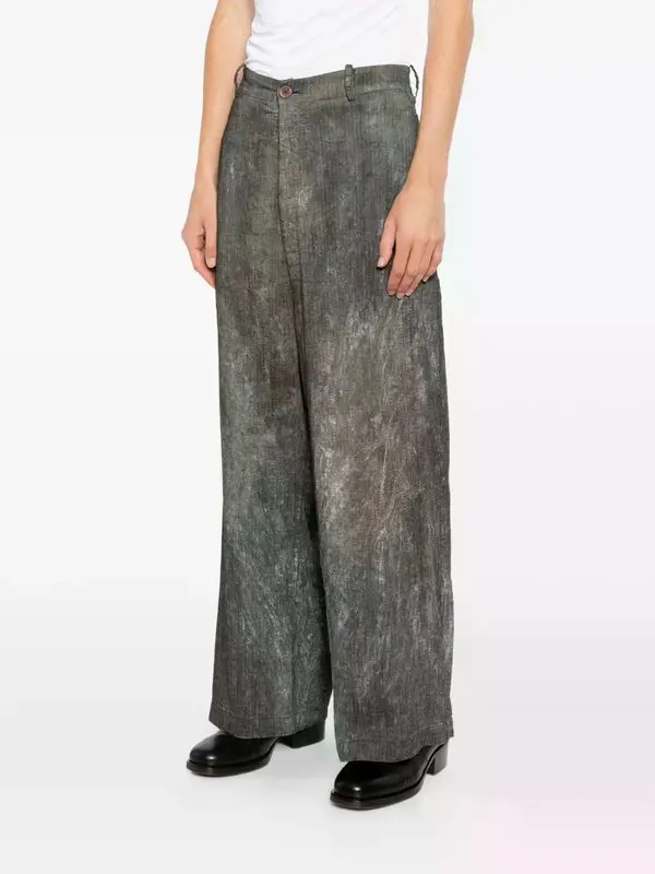 RUNDHOLZ Striped Trousers - Grey