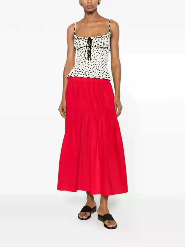 Maje Tiered Midi Skirt