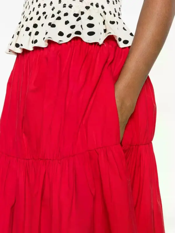 Maje Tiered Midi Skirt