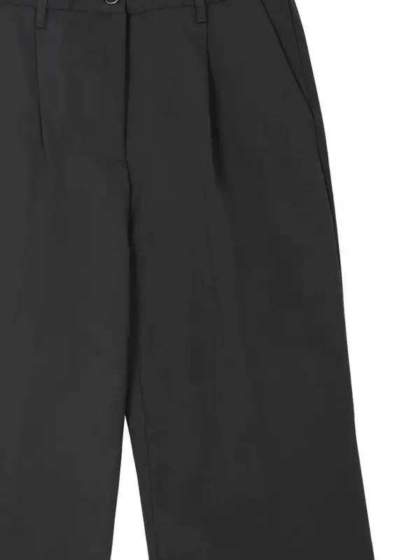 NINE:INTHE:MORNING Pleated Straight-leg Trousers - Black