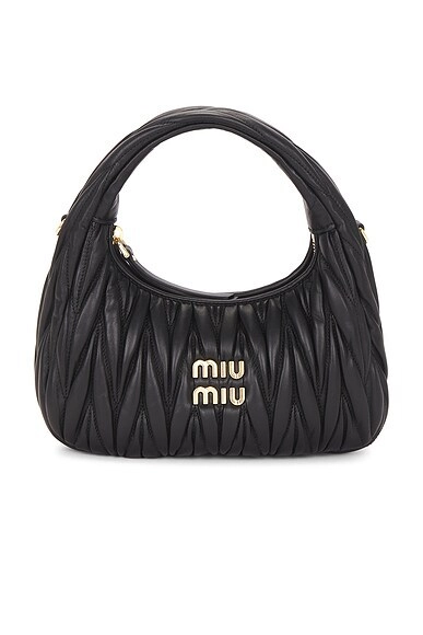Miu Miu Wander Hobo Bag - Nero