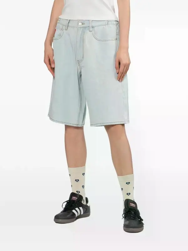 AAPE BY *A BATHING APE Logo Patch Denim Shorts