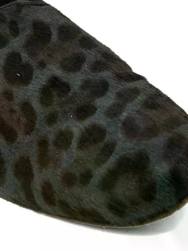 Dolce & Gabbana Calf Hair Leopard Print Loafers