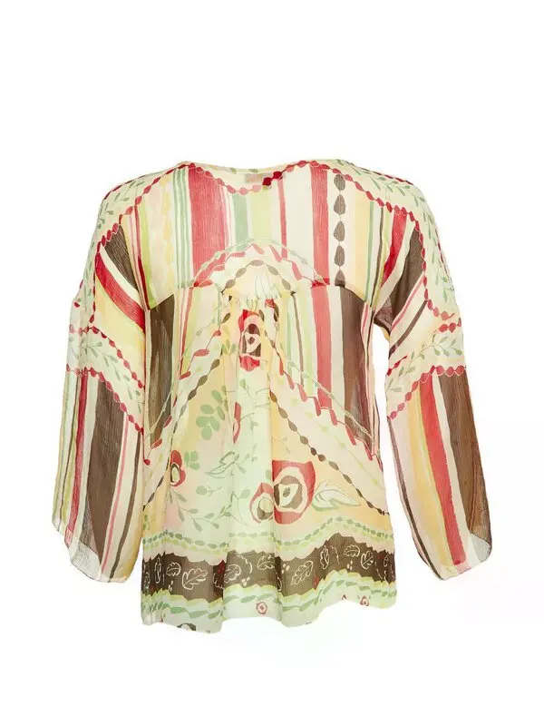 Kenzo Floral Print Silk Blouse
