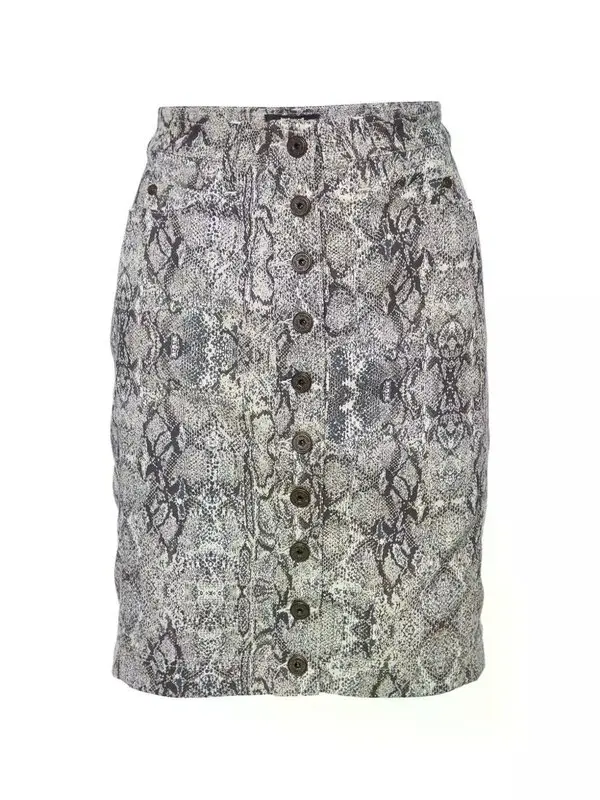 Just Cavalli Animal Print Button-front Midi Skirt - Neutrals