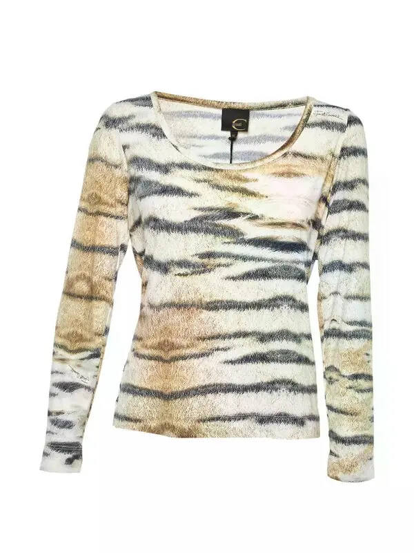Just Cavalli Tiger Print Long Sleeve T-shirt