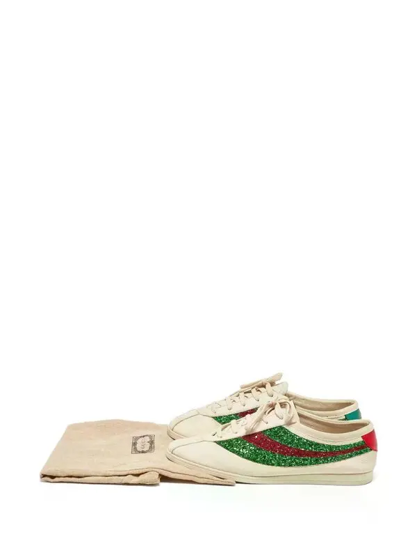 Gucci Falacer Glitter-stripe Lace-up Sneakers