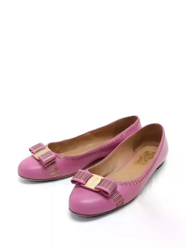 FERRAGAMO Vara Bow Ballet Flats - Pink