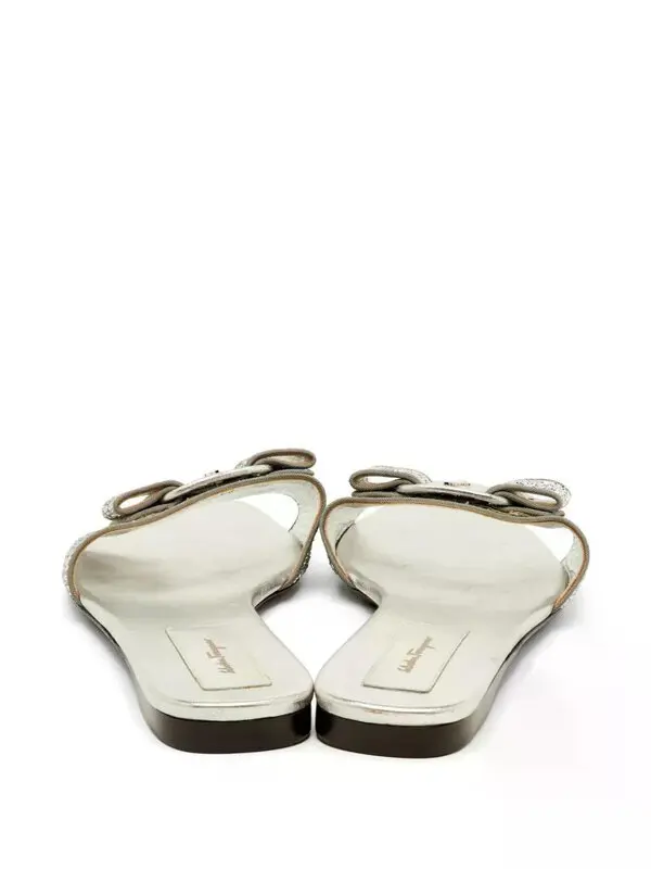 FERRAGAMO Vicky Glitter Bow Sandals