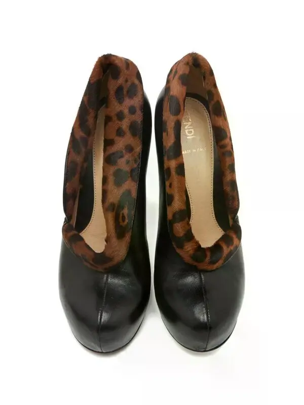 Fendi Leopard-print Platform Pumps