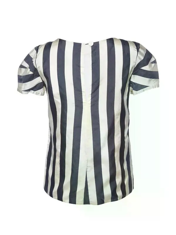 Emporio Armani Striped Short-sleeve Silk T-shirt