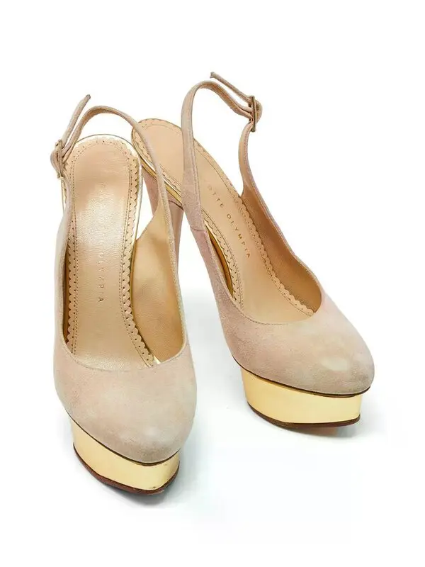 CHARLOTTE OLYMPIA Dolly Platform Slingback Pumps - Neutrals
