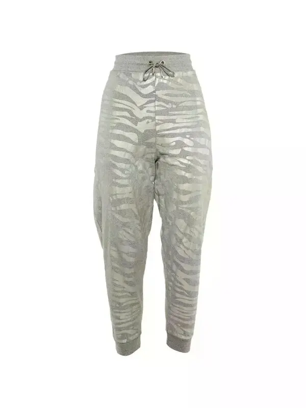 Kenzo Metallic Tiger Print Track Pants - Grey