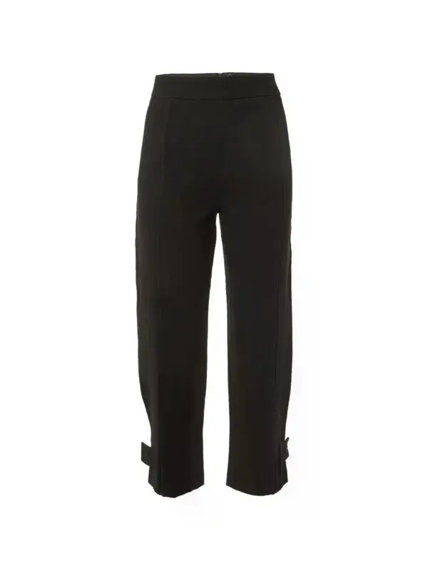 Emporio Armani Crepe Texture Tailored Trousers - Black