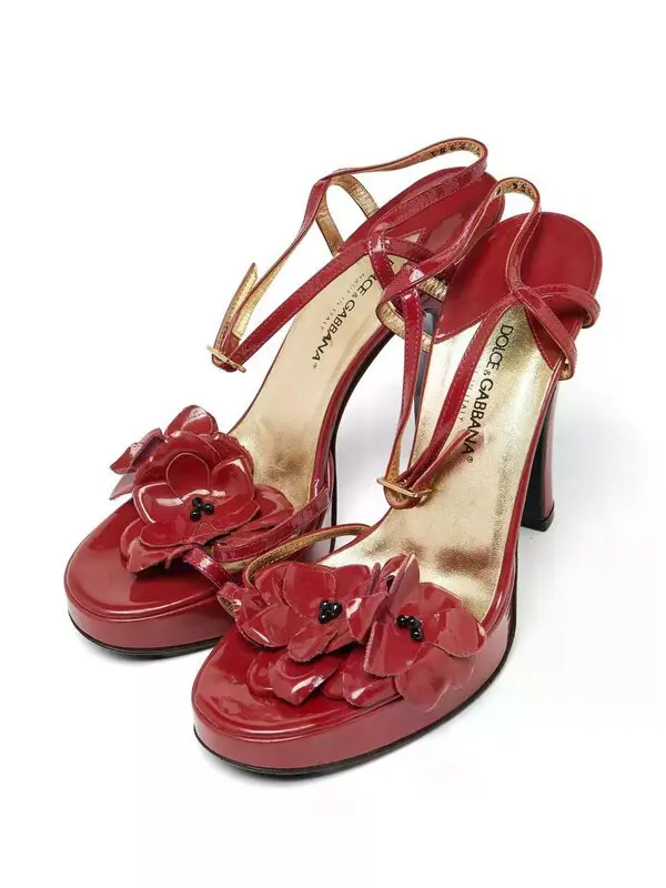 Dolce & Gabbana Flower Strappy Sandals
