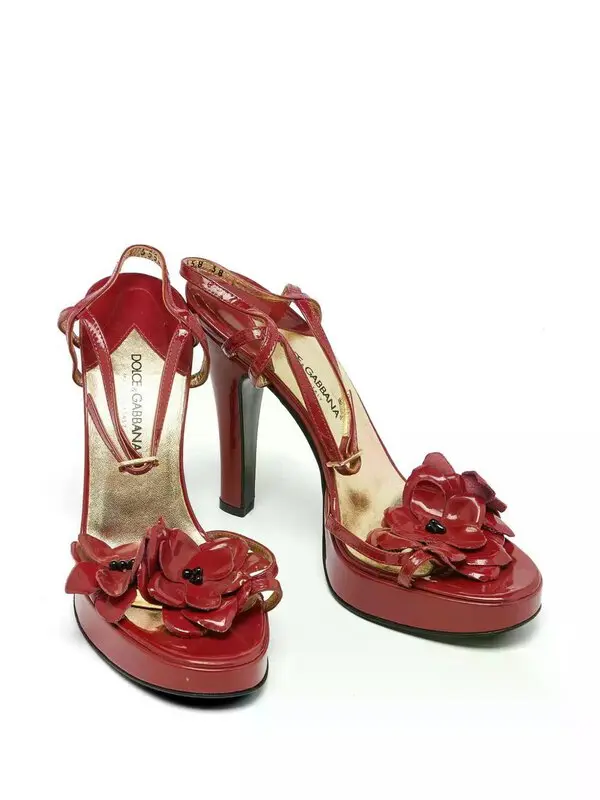 Dolce & Gabbana Flower Strappy Sandals