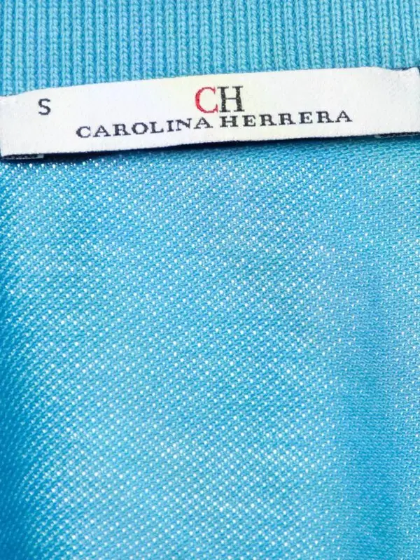 Carolina Herrera Logo Embroidered Piqué T-shirt