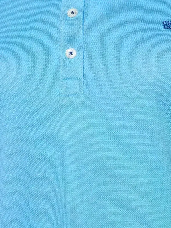 Carolina Herrera Logo Embroidered Piqué T-shirt