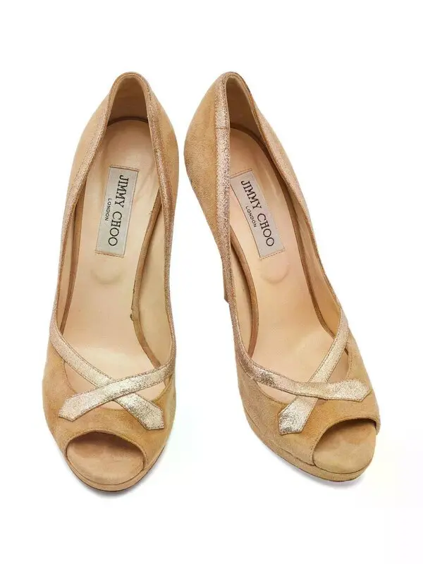 JIMMY CHOO Criss-cross Open-toe Pumps