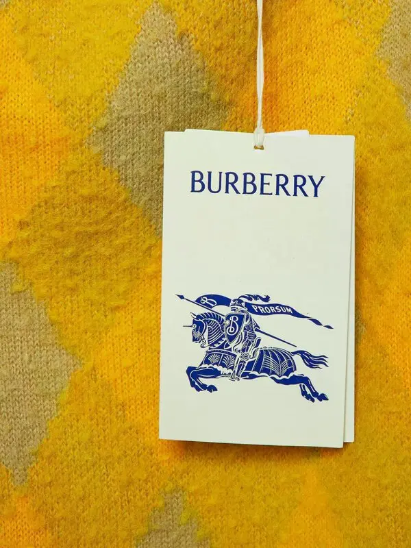 Burberry Check-pattern Wool Midi Skirt