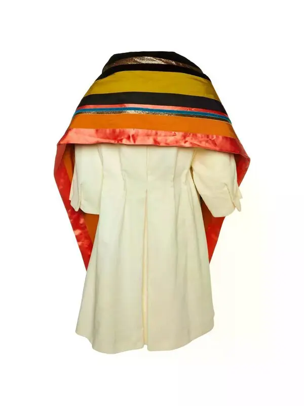 LOUIS VUITTON Striped Shawl Collar Coat