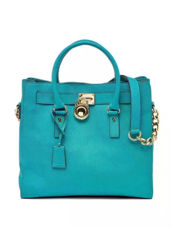 Michael Kors Hamilton Leather Tote Bag - Blue