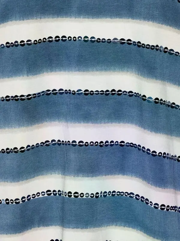 Max Mara Striped Sequin-embellished Off-the-shoulder Top