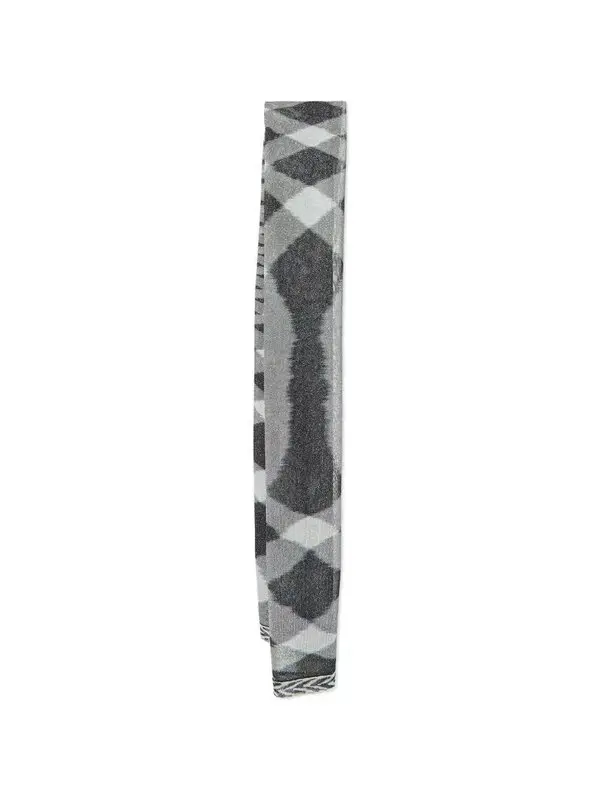 Missoni Diamond-pattern Lurex-knit Scarf - Grey