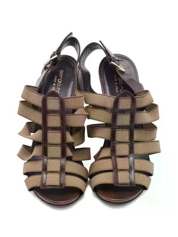 SERGIO ROSSI Elastic Strappy Sandals - Neutrals