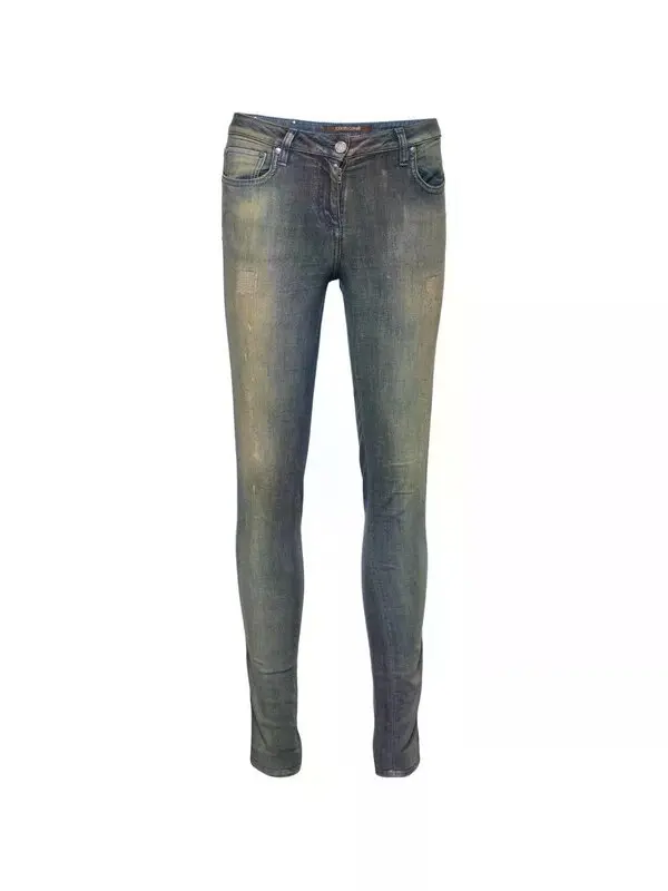 Roberto Cavalli Faded Skinny Jeans - Blue