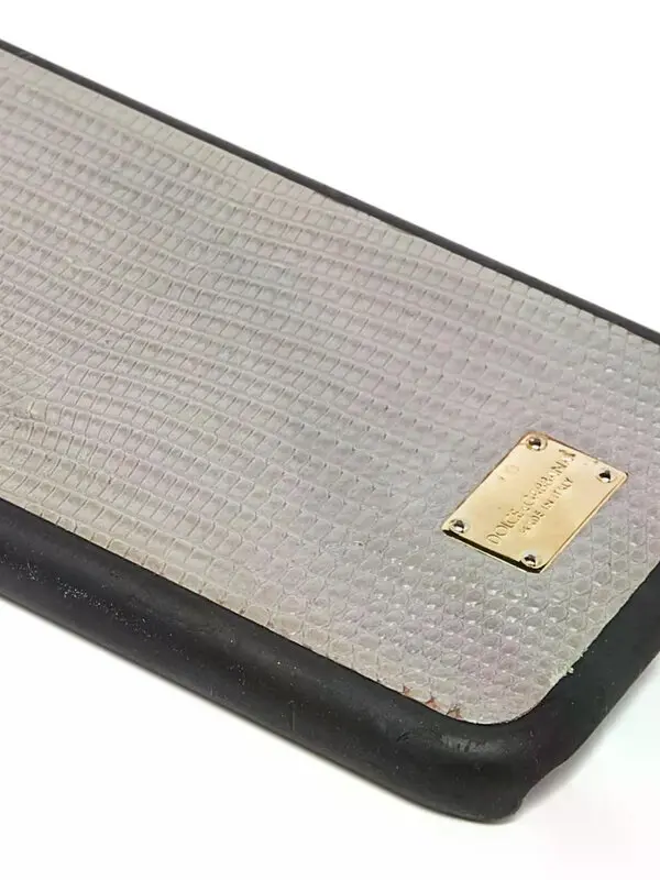 Dolce & Gabbana Lizard-embossed Logo-plaque Phone Cover