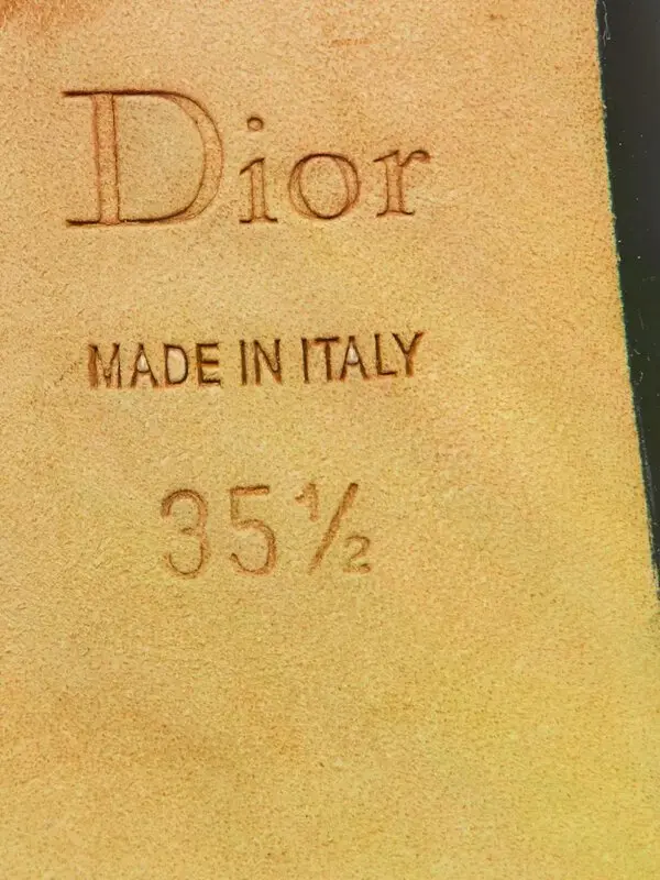 Dior Bow Detail Block Heel Loafers