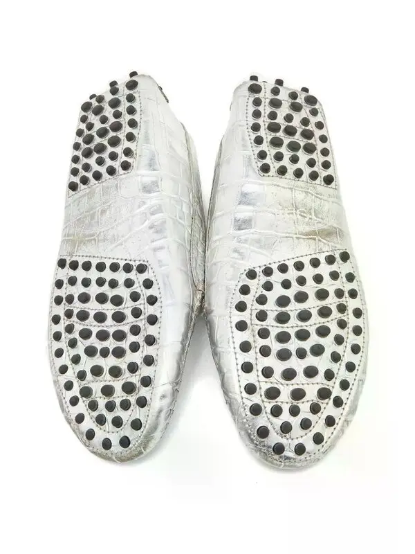 TOD'S Gommino Croc-embossed Loafers