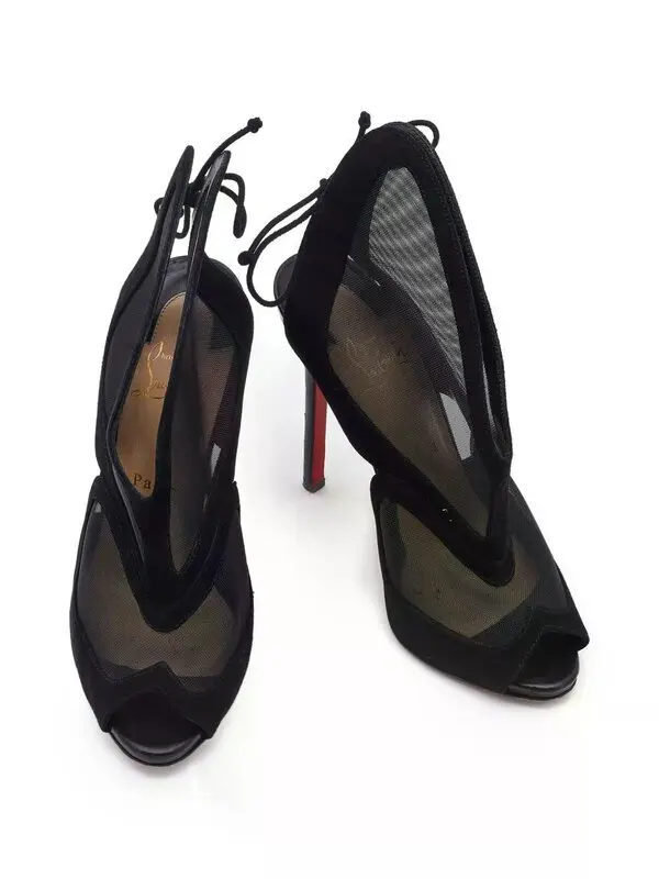 CHRISTIAN LOUBOUTIN Suede And Mesh Ankle Boots