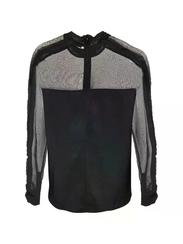 Sandro Silk Knit-paneled Top