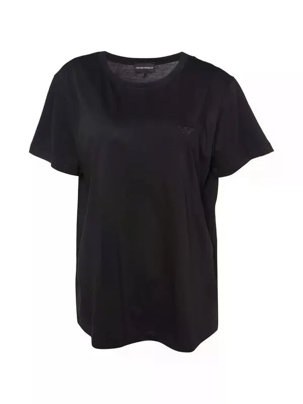 Emporio Armani Embroidered Logo T-shirt - Black