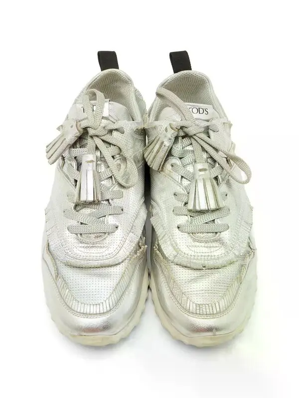TOD'S Leather Perforated Tassel Sneakers