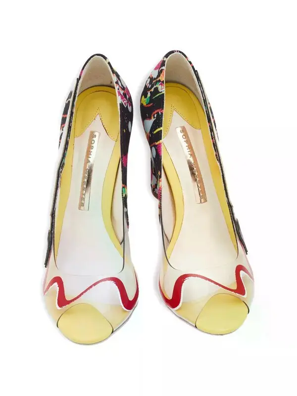 SOPHIA WEBSTER Multicolor Pvc And Fabric Peep Toe Pumps