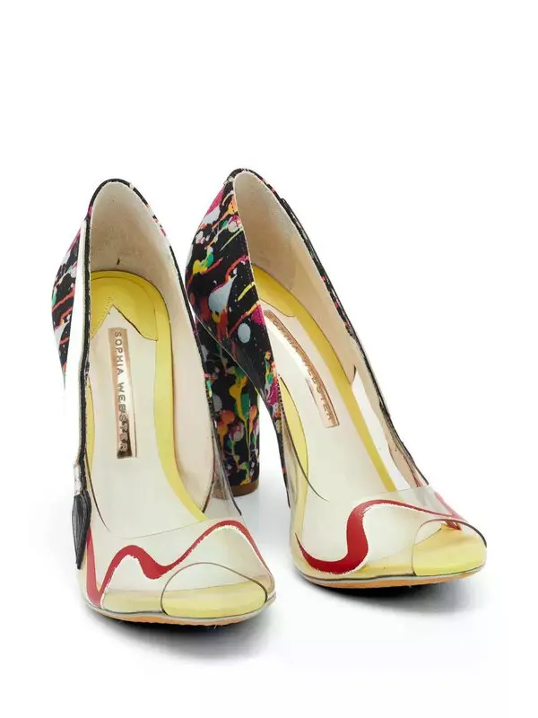 SOPHIA WEBSTER Multicolor Pvc And Fabric Peep Toe Pumps