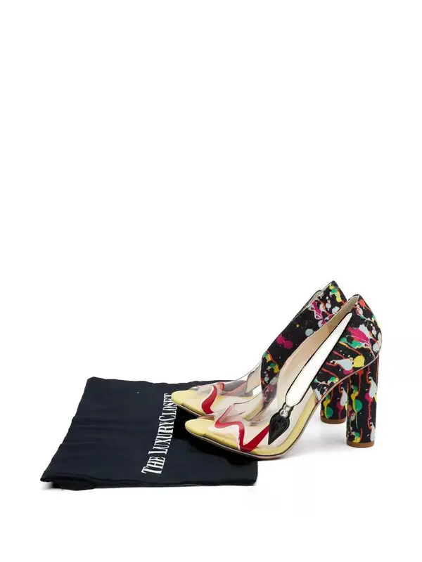 SOPHIA WEBSTER Multicolor Pvc And Fabric Peep Toe Pumps