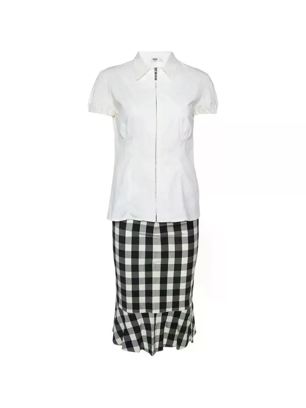 Moschino Zip-up Top And Midi Skirt Set