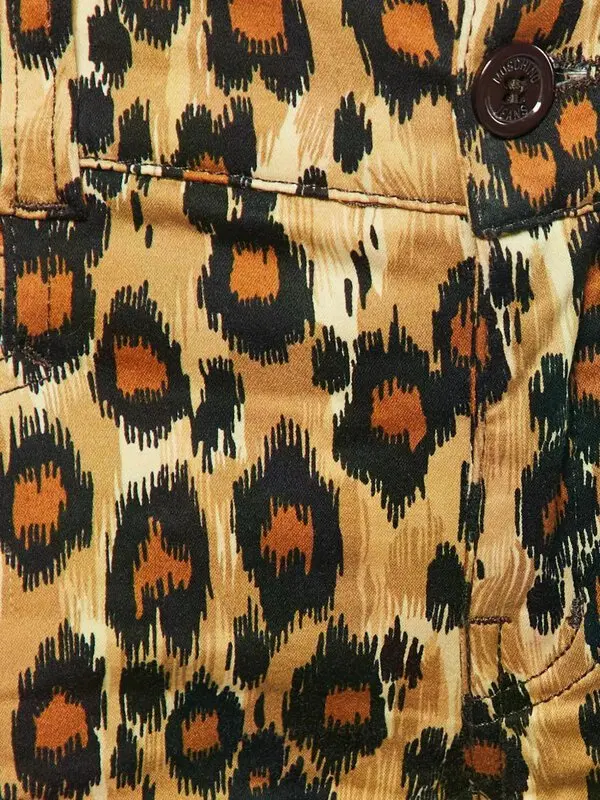 Moschino Animal Print Cropped Trousers - Neutrals