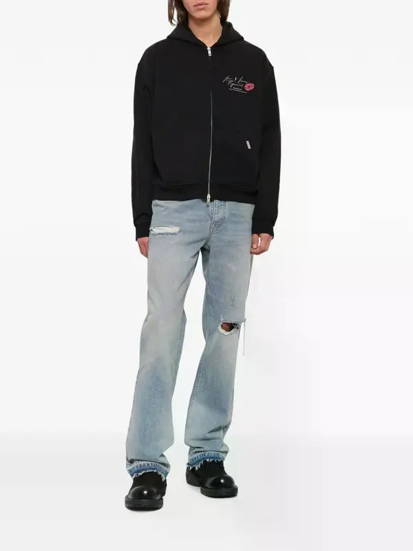 REPRESENT Logo-print Zip-up Hoodie