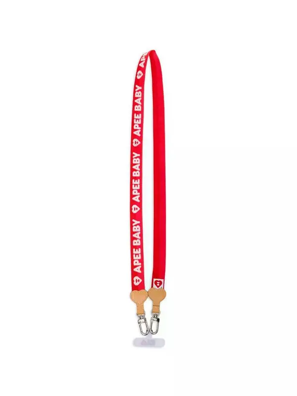 AAPE BY *A BATHING APE Logo-embroidered Phone Lanyard - Red