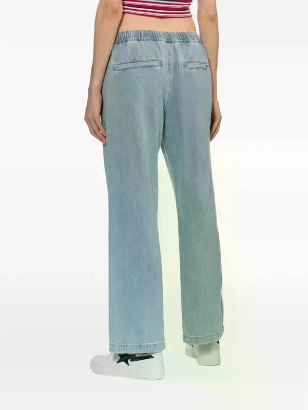 AAPE BY *A BATHING APE Heart Logo Embroidered Wide Leg Jeans