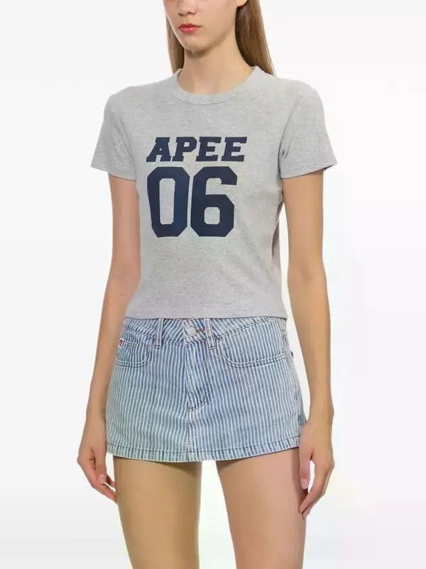 AAPE BY *A BATHING APE Graphic Print Crewneck T-shirt - Grey