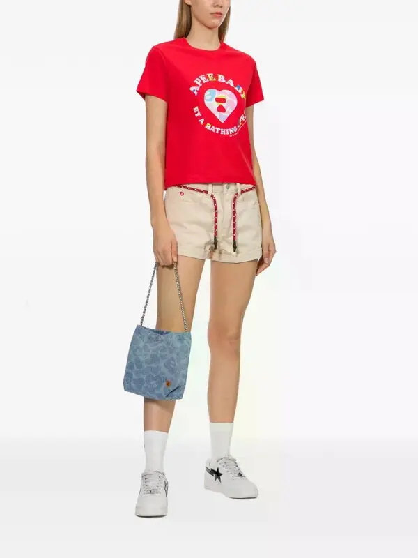 AAPE BY *A BATHING APE Camouflage Heart Graphic T-shirt - Red