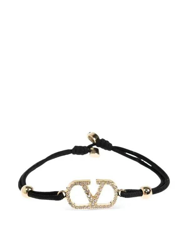 Valentino Garavani Vlogo Signature Crystal-embellished Bracelet - Black