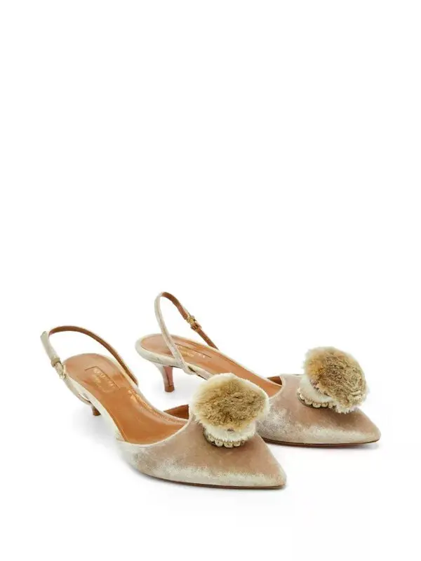 AQUAZZURA Powder Puff Slingback Pumps